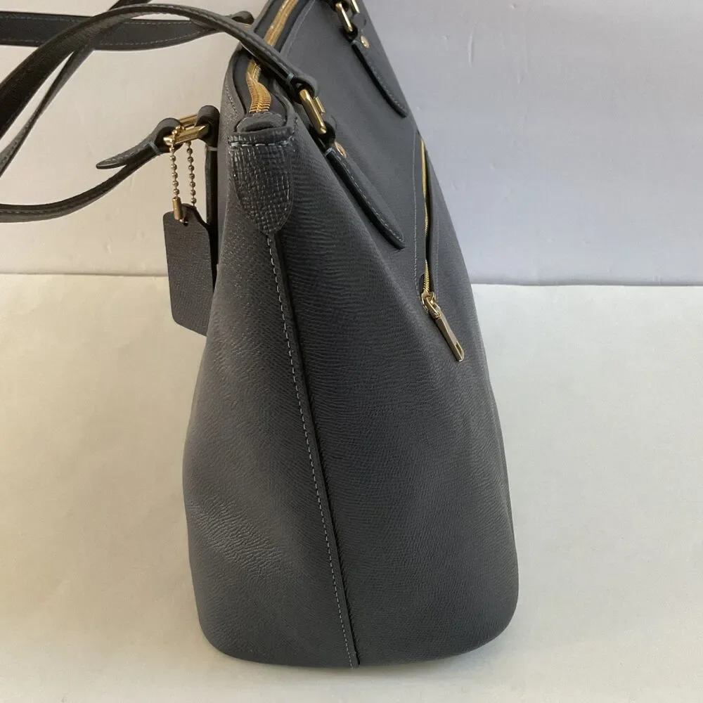 Coach | Bags | Coach Gallery Tote Bag Ch285 Crossgrain Leather Midnight ...